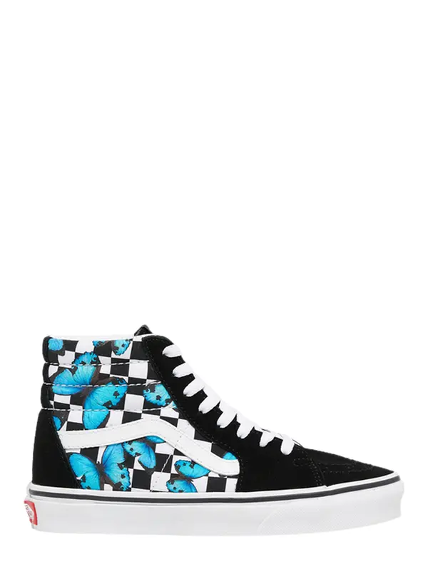 VANS Sk8-hi Butterfly Checkerboard Sneakers - Black