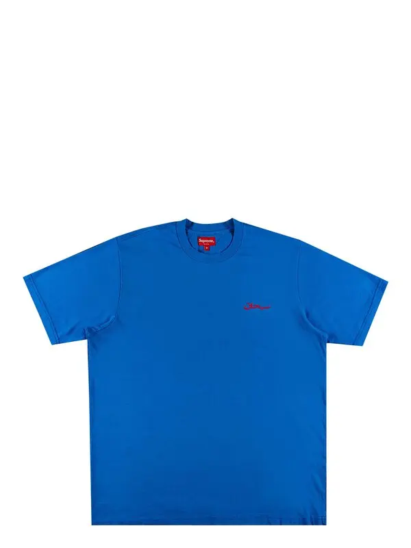 Supreme Arabic Logo Washed Short-sleeve Tee - Blue