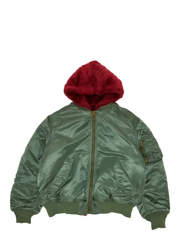 Supreme Faux Fur Reversible Ma-1 - Green