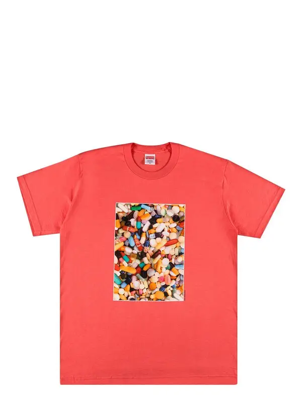 Supreme Pills Tee 'bright Coral - Pink