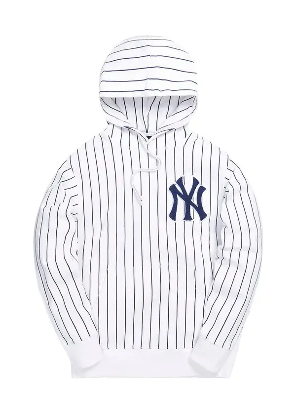 Kith For Major League Baseball New York Yankees Striped Hoodie - White