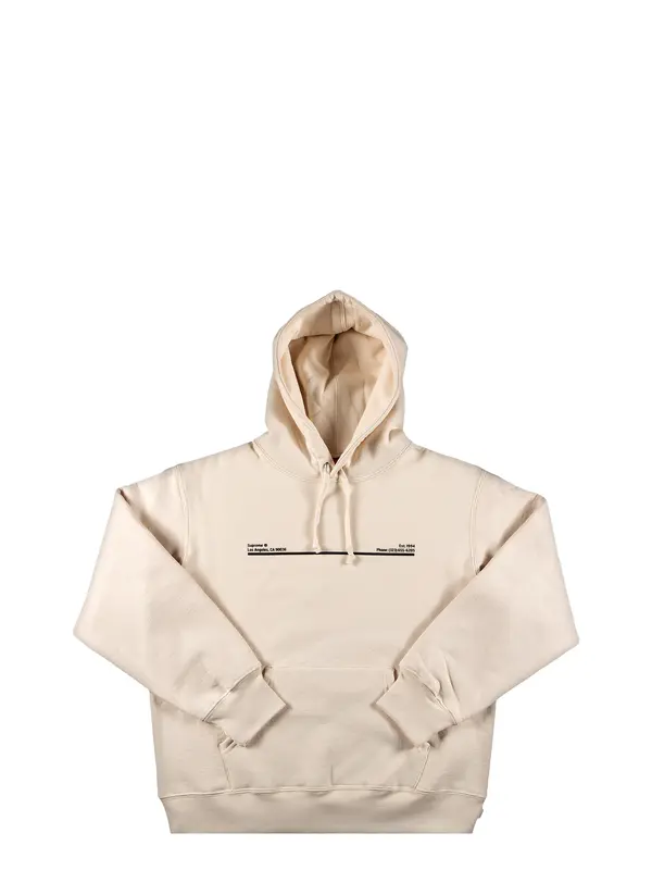 Supreme Shop Hooded Sweatshirt Los Angeles - Cream