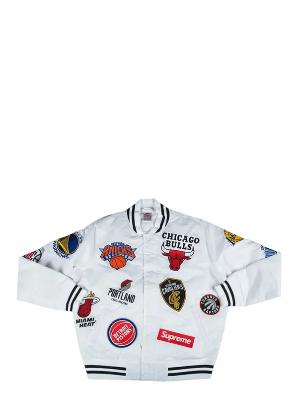 Supreme X Nike X Nba Teams Warm Up Jacket - White