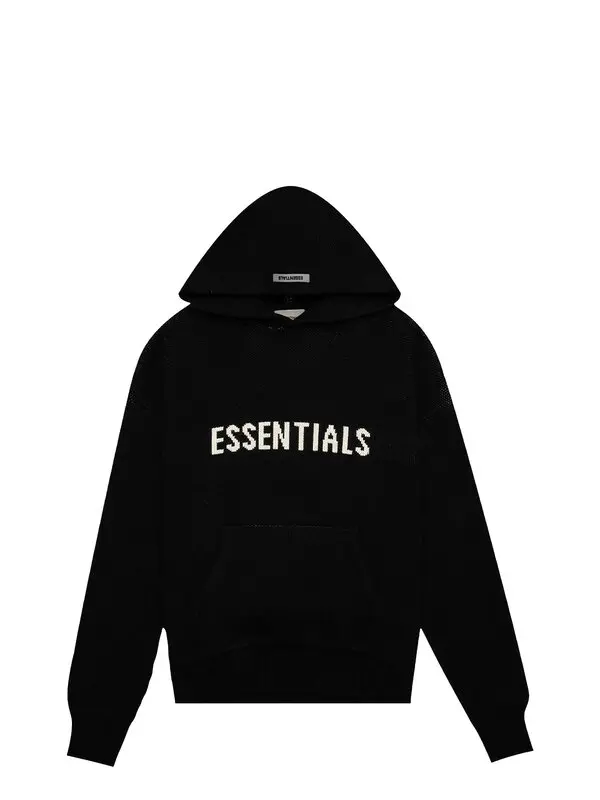 Fear Of God Knit Hoodie - Black