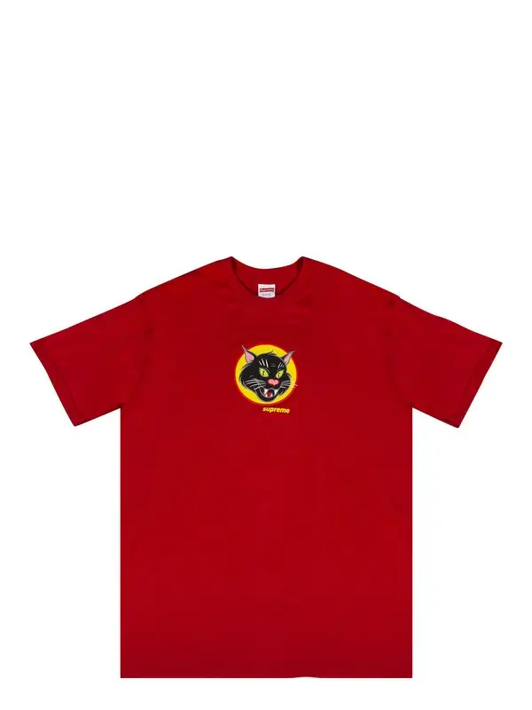 Supreme Black Cat Tee - Red