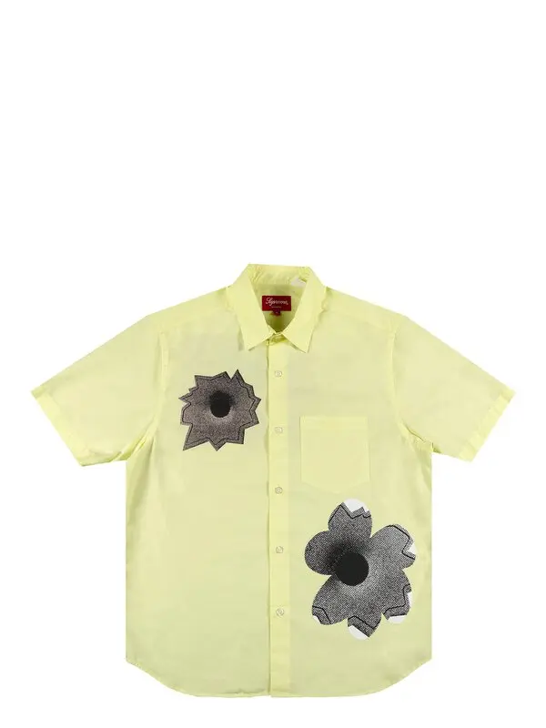 Supreme X Nate Lowman Short-sleeve Shirt 'pale - Yellow