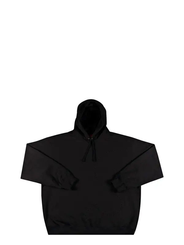 Supreme Laser Cut Logo Hooded Sweatshirt - Black