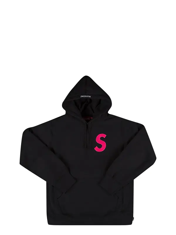 Supreme S Logo Hooded Sweatshirt - Black