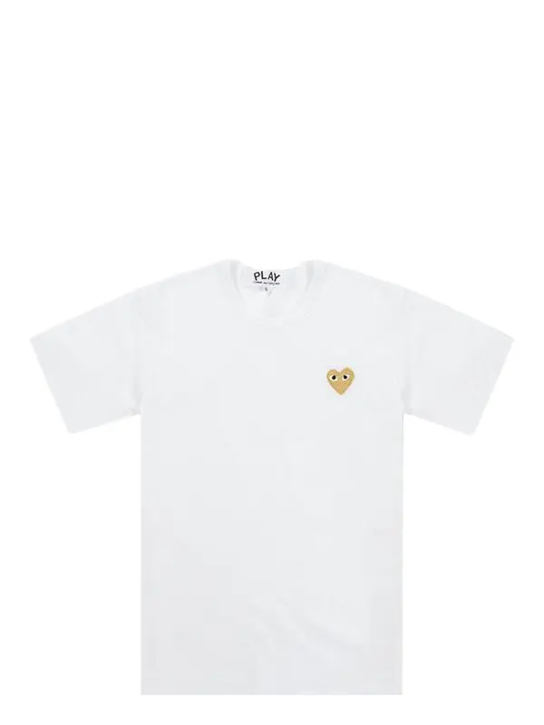 Play Comme Des Garcon Gold Heart T-shirt - White