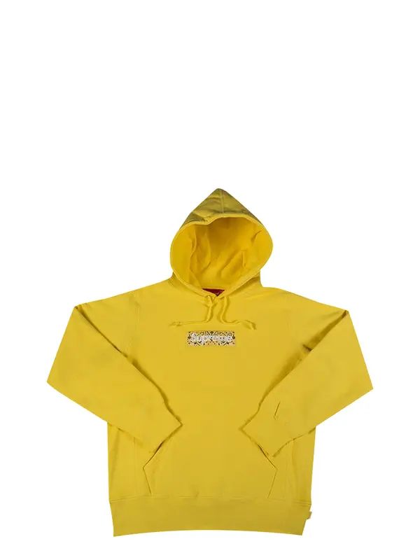Supreme Bandana Box Logo Hooded Sweatshirt - Yellow