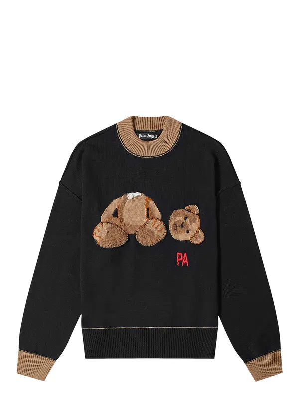 Palm Angels Pa Bear Sweater - Black