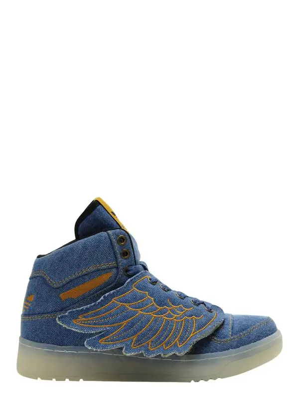 Adidas Js Wings Denim High-top Sneakers - Blue