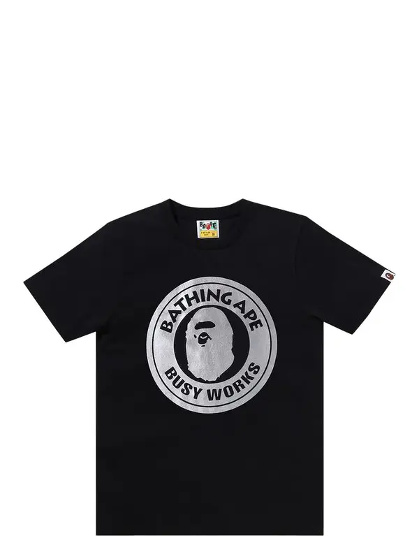 A BATHING APE Hologram Busy Works Tee - Black