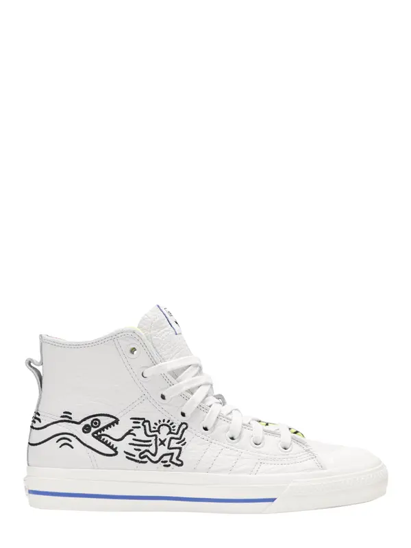 Adidas Keith Haring X Nizza High Rf 'pop Art' Sneakers - White