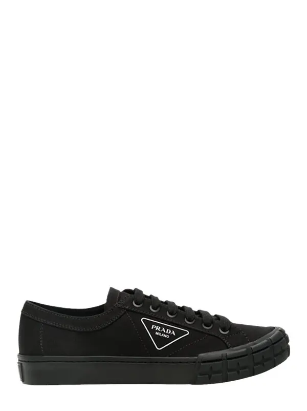 Prada Gabardine Wheel Low Sneakers - Black