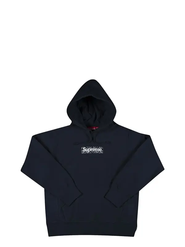 Supreme Bandana Box Logo Hooded Sweatshirt - Blue