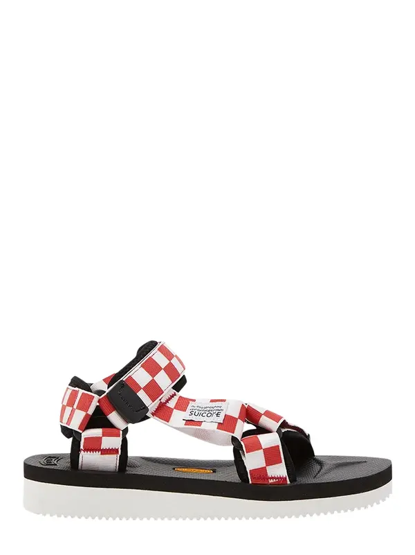 Suicoke Depa-v2 Checkerboard Sandals - Red