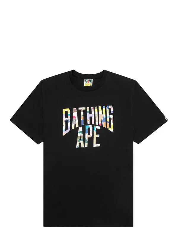 A BATHING APE Multi Camo Nyc Logo Tee - Black