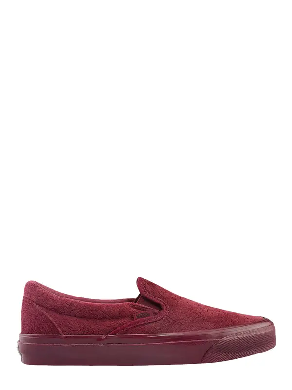VANS Og Classic Slip-on Velvet Embroidery Leopard - Red