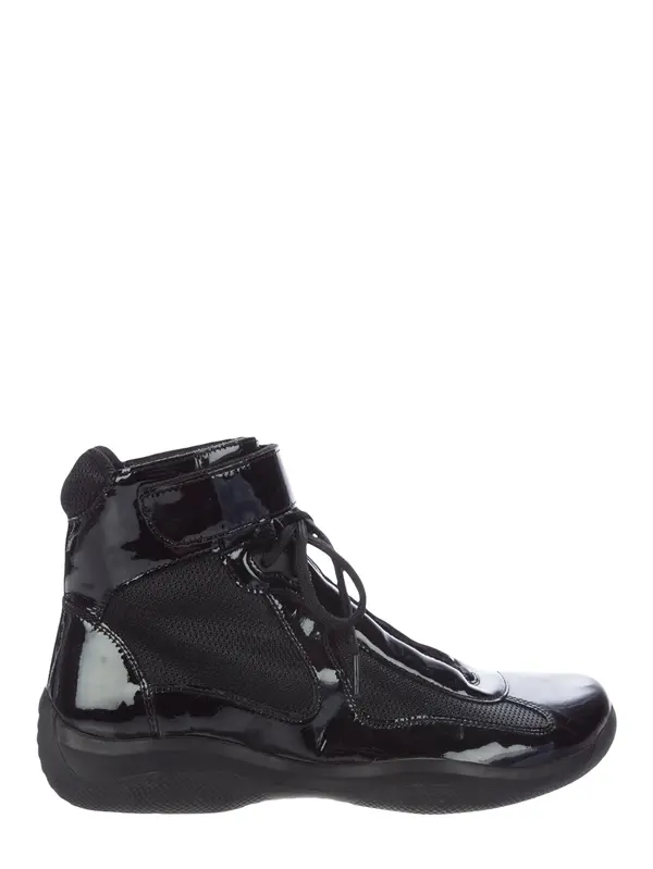 Prada America's Cup High-top Sneakers - Black