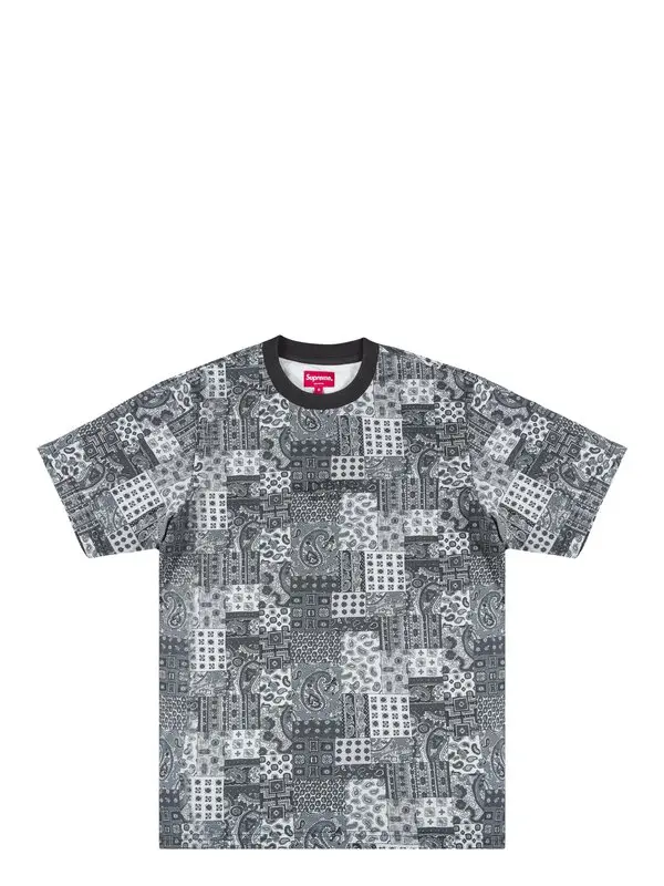 Supreme Patchwork Paisley Short-sleeve Top - Black