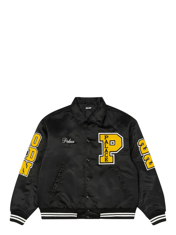 PALACE Satin Varsity Jacket - Black