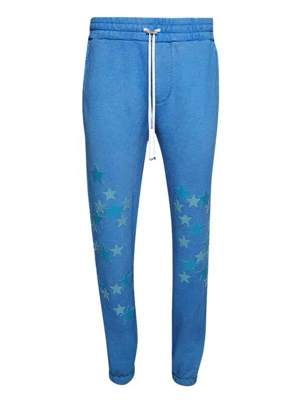 Amiri Pigment Spray Star Sweatpants 'heather Carolina - Blue