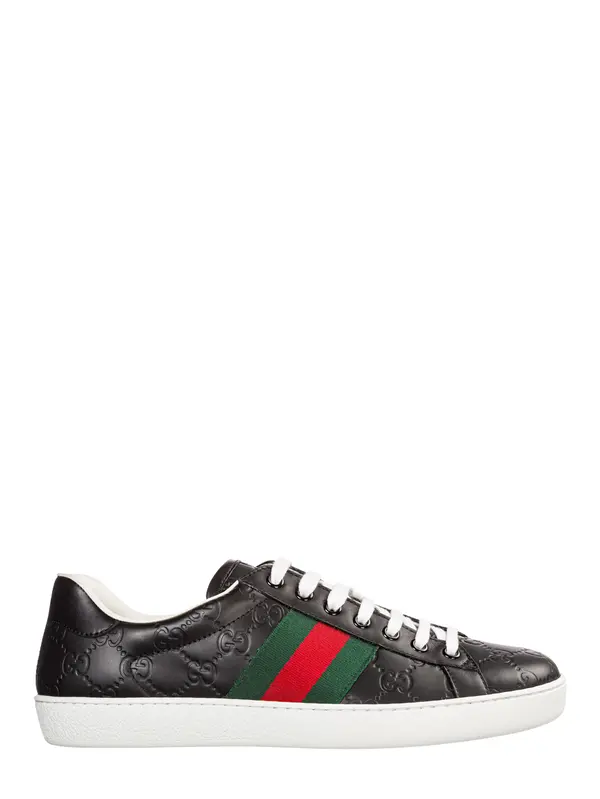 Gucci Ace Logo Sneakers - Black