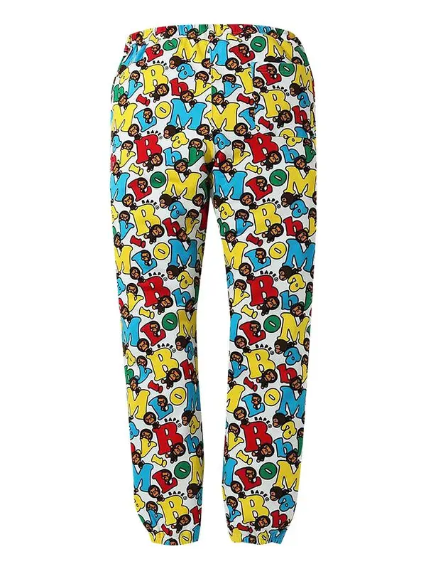 A BATHING APE Baby Milo Alphabet Slim Sweatpants - Multicolor