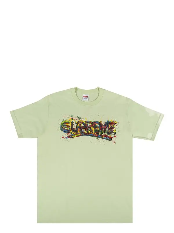 Supreme Paint Logo Tee - Green