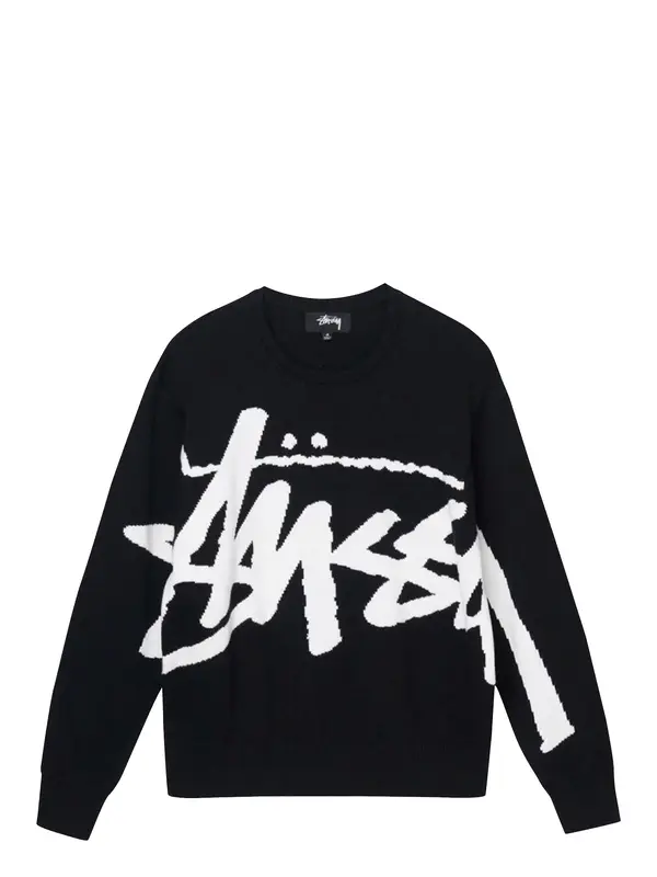StÜssy Stock Crewneck Sweater - Black