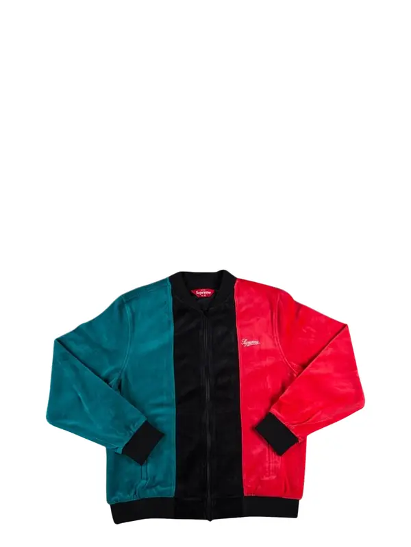 Supreme Velour Zip Up Sweatshirt - Black