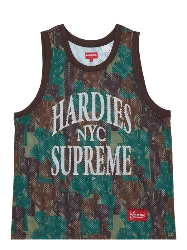 Supreme X Hardies Camo Basketball Jersey - Green
