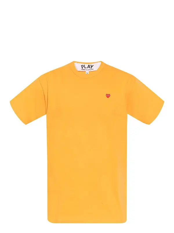 Play Comme Des Garcon Small Heart T-shirt - Yellow