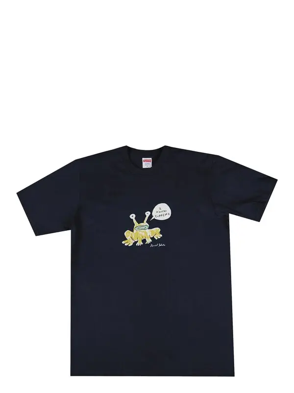 Supreme X Daniel Johnston Frog Tee 'navy - Blue