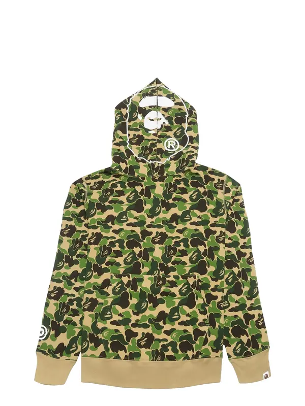 A BATHING APE Abc Camo 2nd Ape Wide Pullover Hoodie - Green
