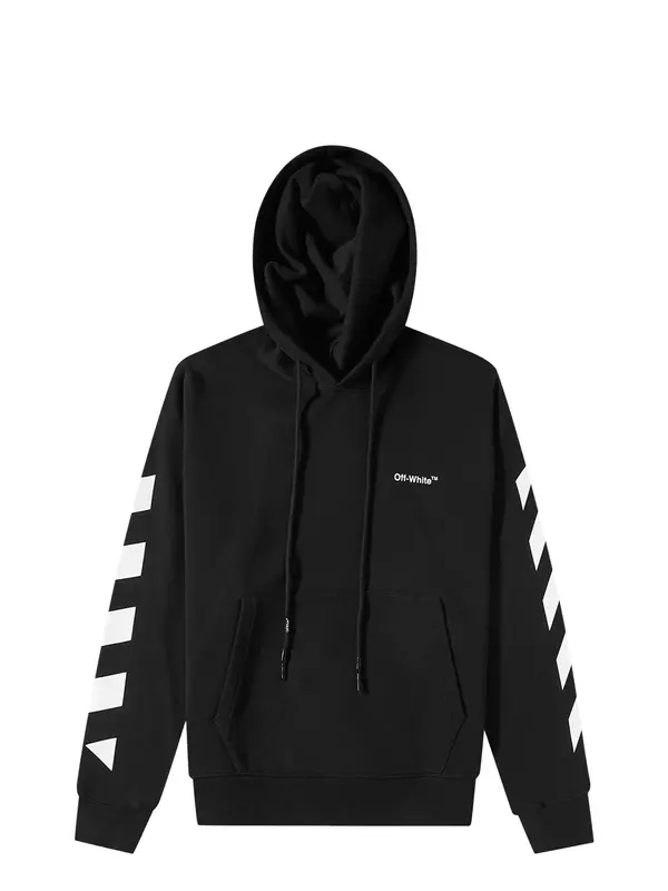 Off-White Diag Helvetica Over Hoodie - Black