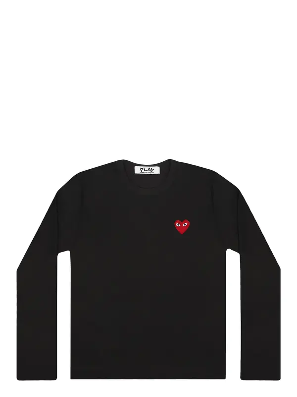 Play Comme Des Garcon Heart Long-sleeve T-shirt - Black