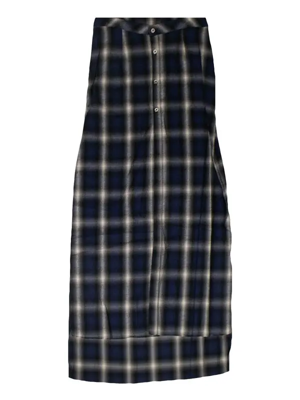 Amiri Flannel Plaid Skirt - Black
