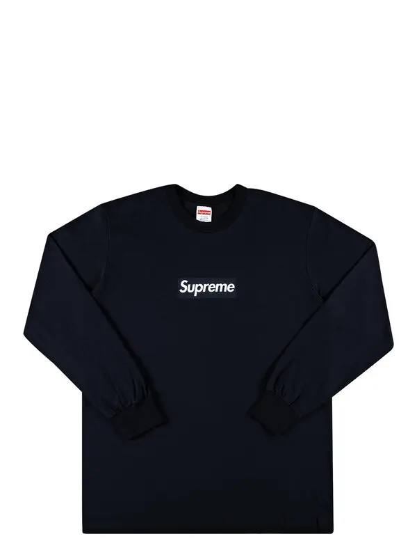 Supreme Box Logo Long-sleeve Tee 'navy - Blue