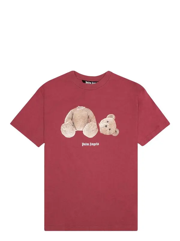 Palm Angels Bear Classic Tee 'burgundy/brown - Red