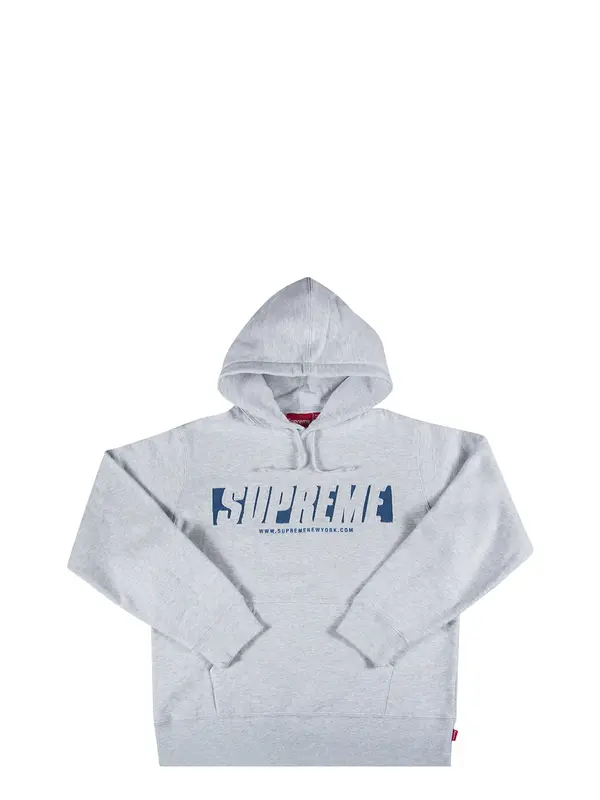 Supreme Reflective Cutout Hooded Sweatshirt - Grey