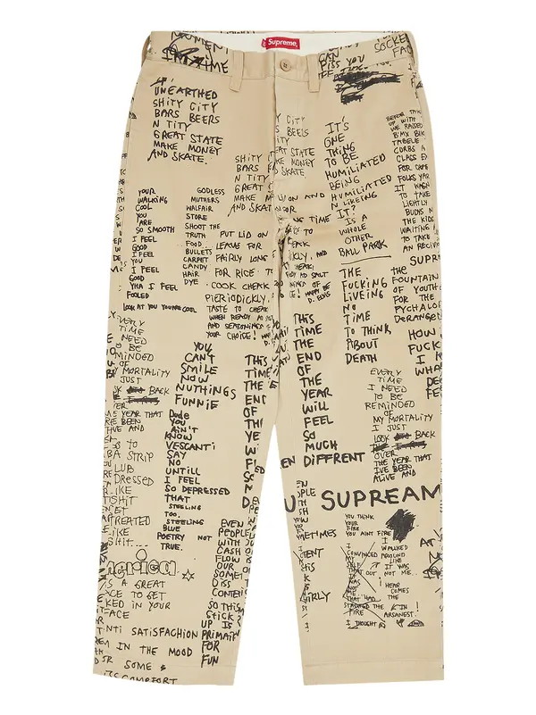 Supreme Gonz Poems Chino Pant 'khaki - Tan