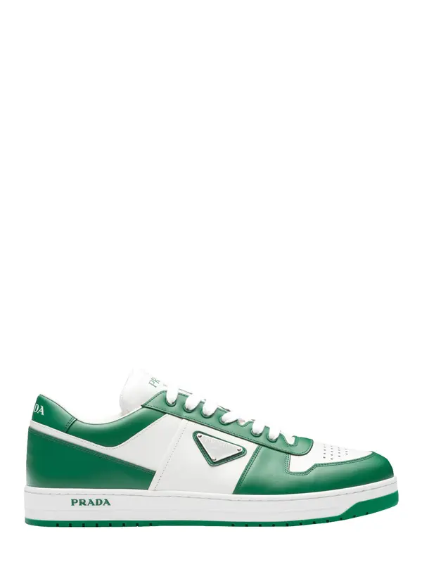Prada Downtown Leather Sneakers - White