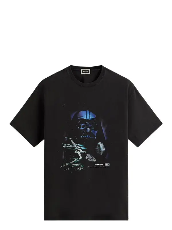 Kith X Star Wars Darth Vader Space Poster Vintage Tee - Black