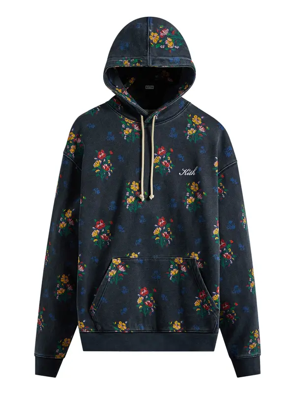 Kith Begonia Floral Williams Iii Pullover Hoodie - Blue