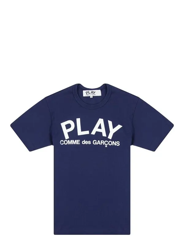 Play Comme Des Garcon Text T-shirt - Blue