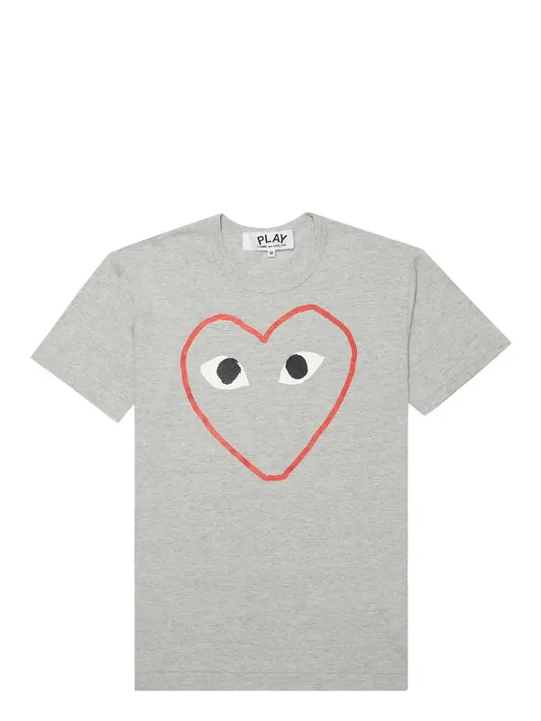 Play Comme Des Garcon Heart Outline T-shirt - Grey