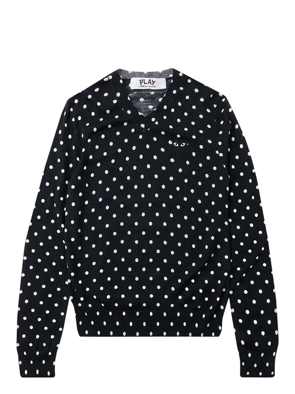 Play Comme Des Garcon Polka Dot Sweater - Blue