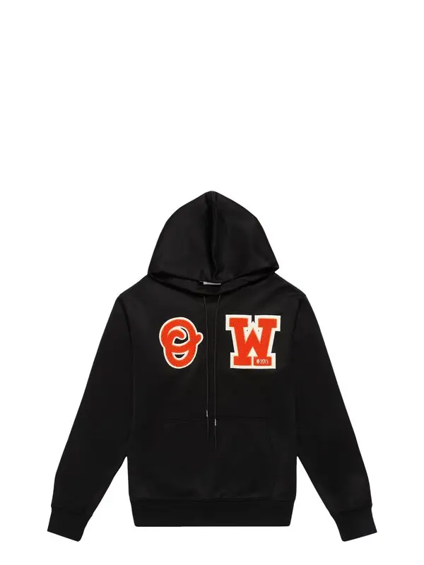Off-White Patch Slim Hoodie - Black